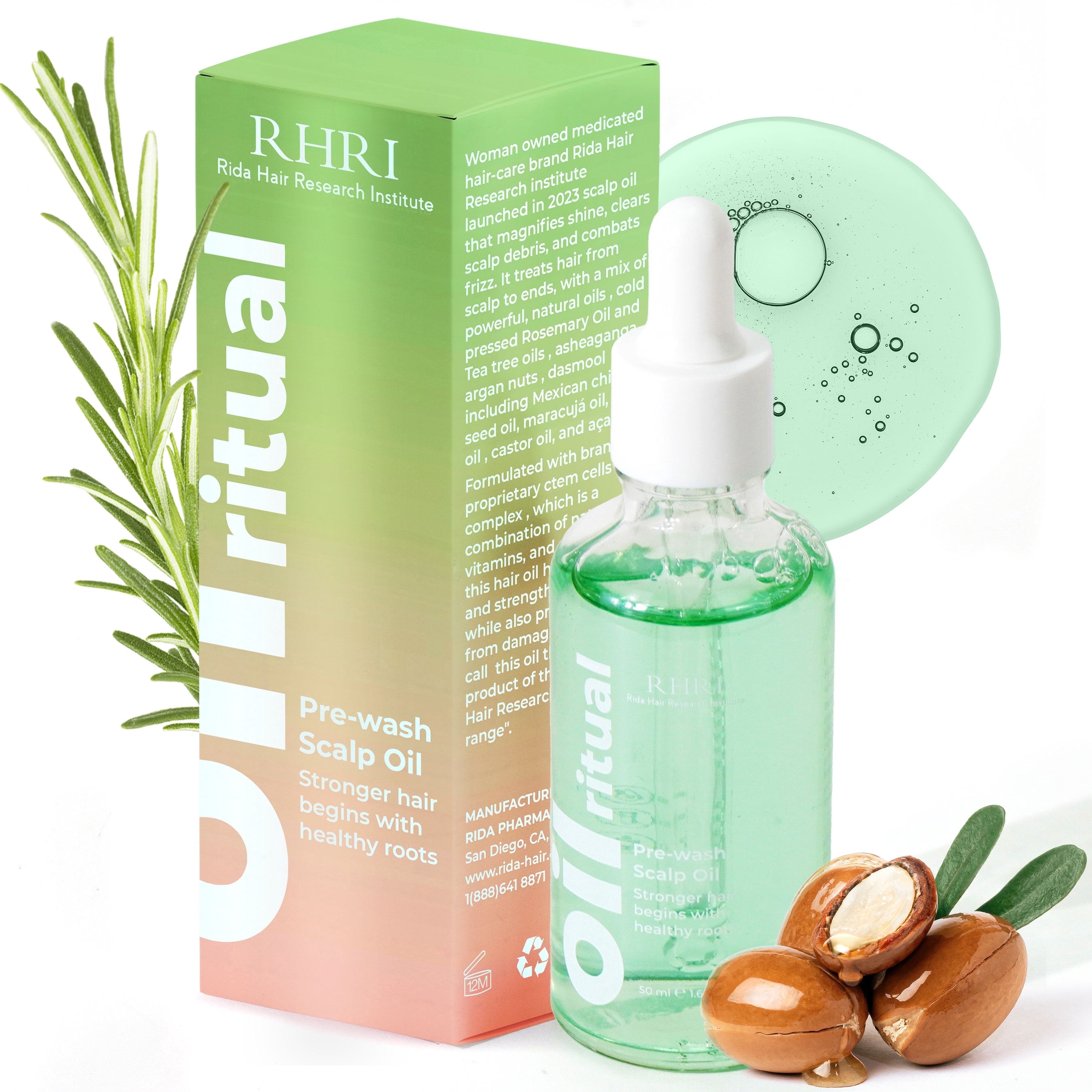 Rosemary Hair Oil Treatment I Vegan Pre-Shampoo Scalp Oil Treatment for ...