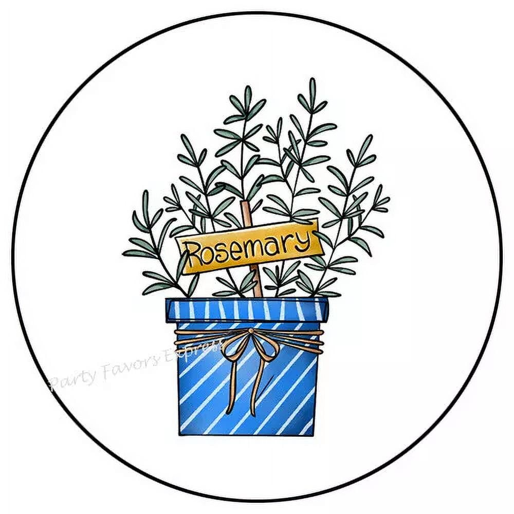 Rosemary In Pot Sticker Party Favors Sticker Envelope Seals Labels ...