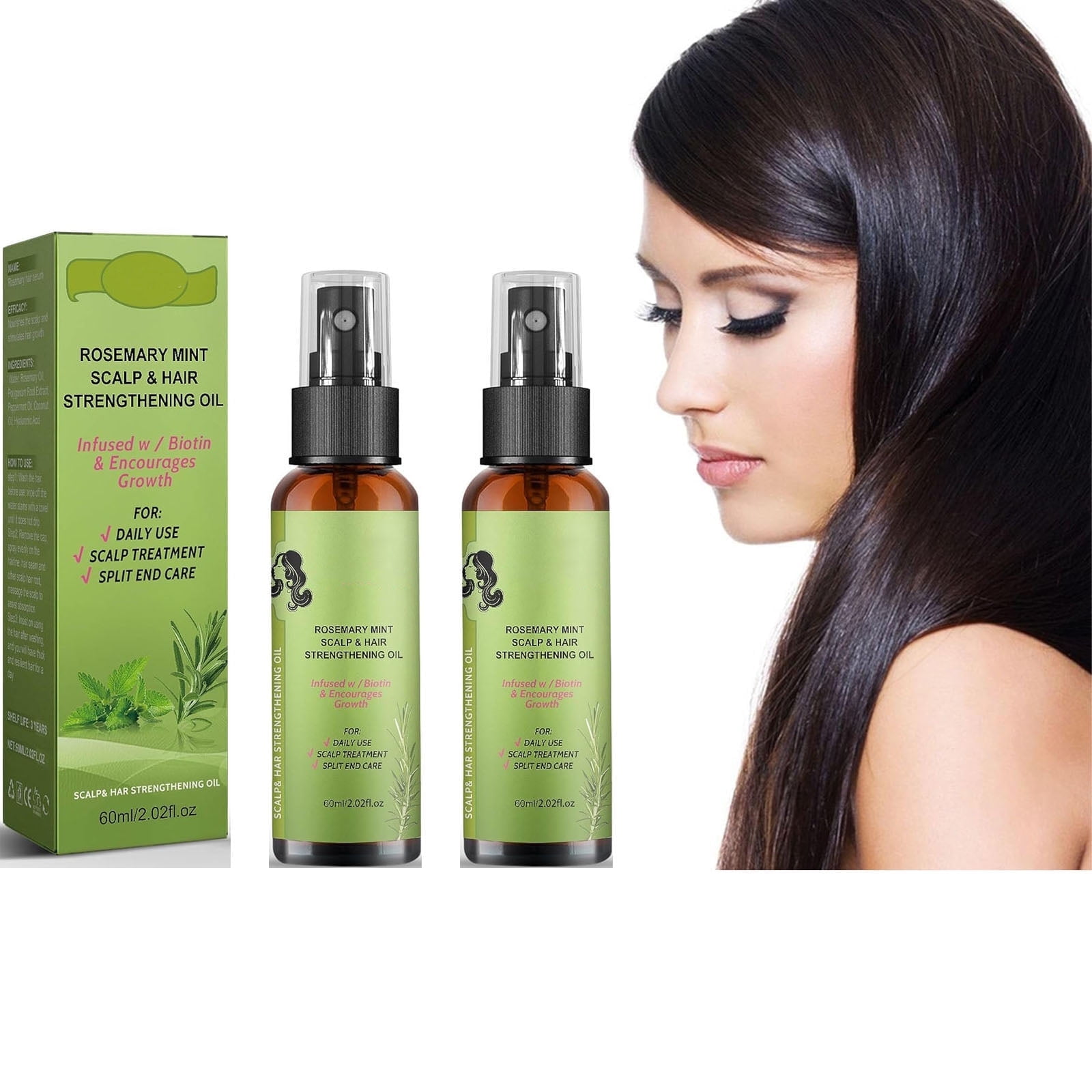 Rosemary Mint Scalp & Hair Strengthening Oil With Biotin, Hair ...