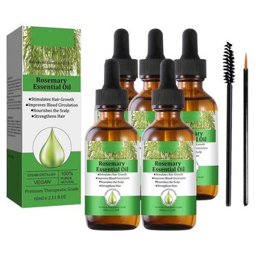 2 Pack Organic Rosemary Essential Oils for Hair Growth, Skin Care & Hair Loss Treatment, Scalp ...