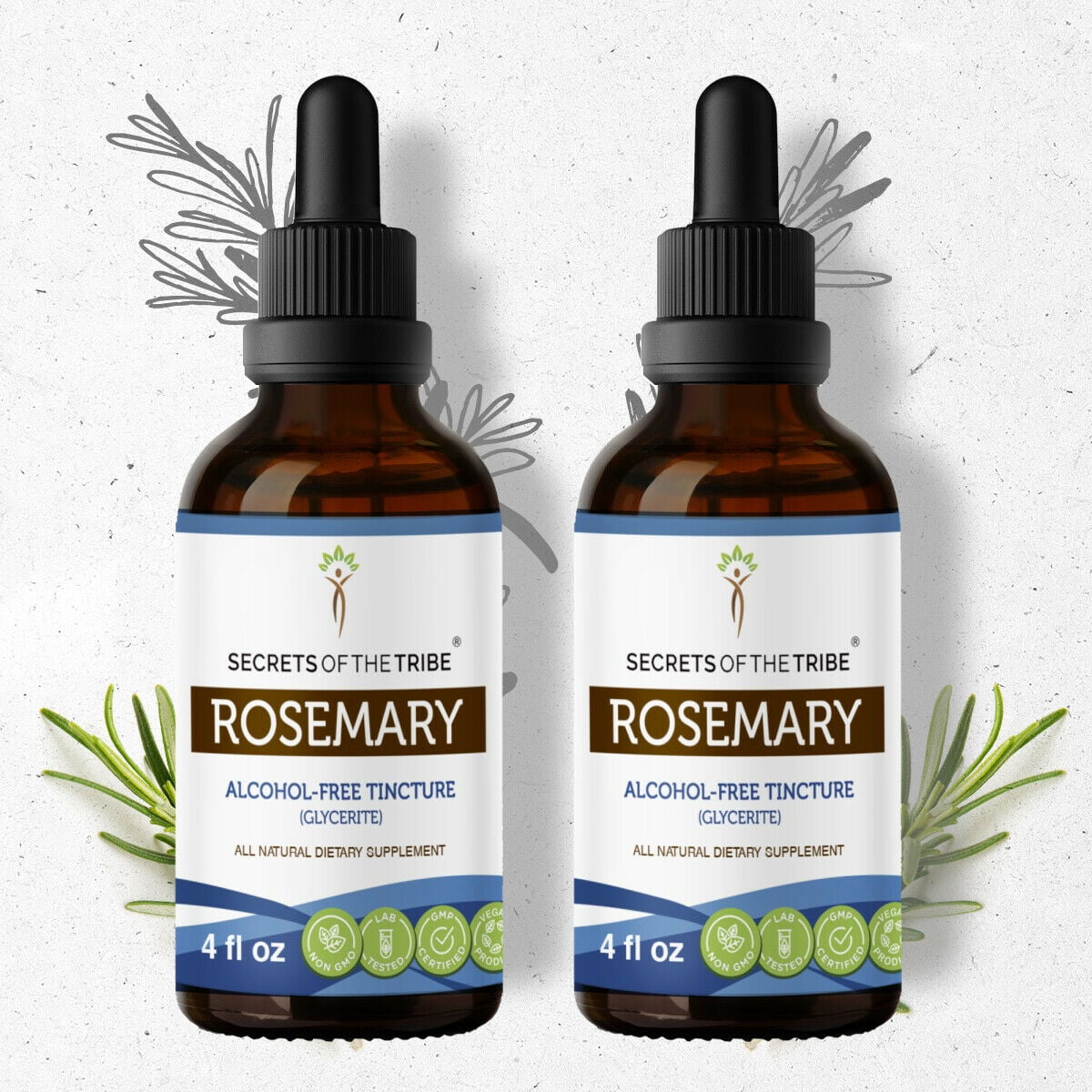Rosemary Tincture Alcohol-FREE Extract, Organic Rosemary (Rosmarinus ...