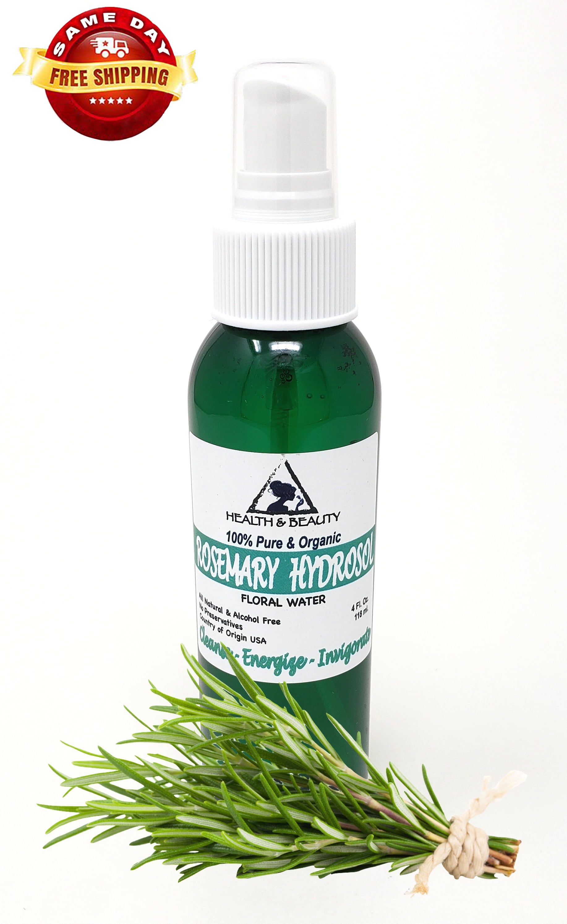 Rosemary hydrosol organic floral water 100% pure natural spray 4 oz ...
