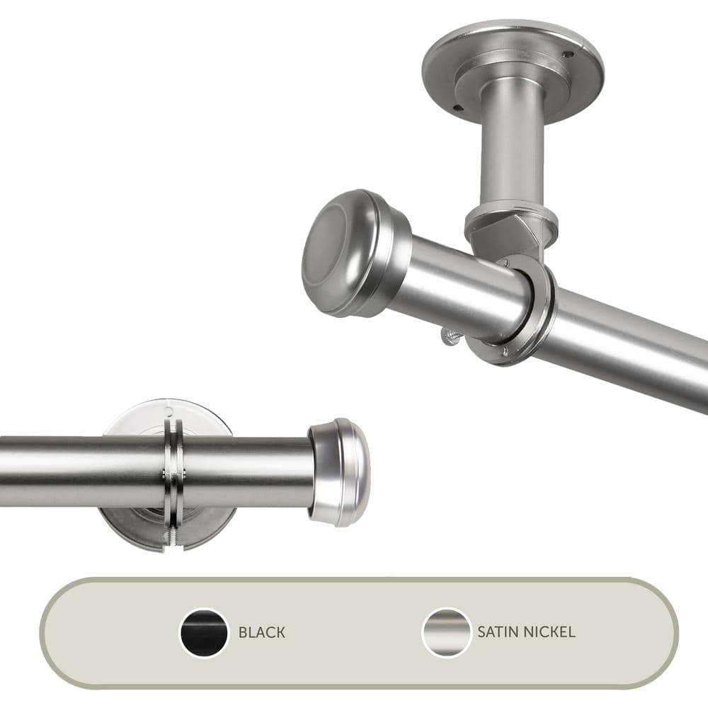 Rosen Ceiling 28 in. - 48 in., 1 in. Dia Single Curtain Rod/ Room ...