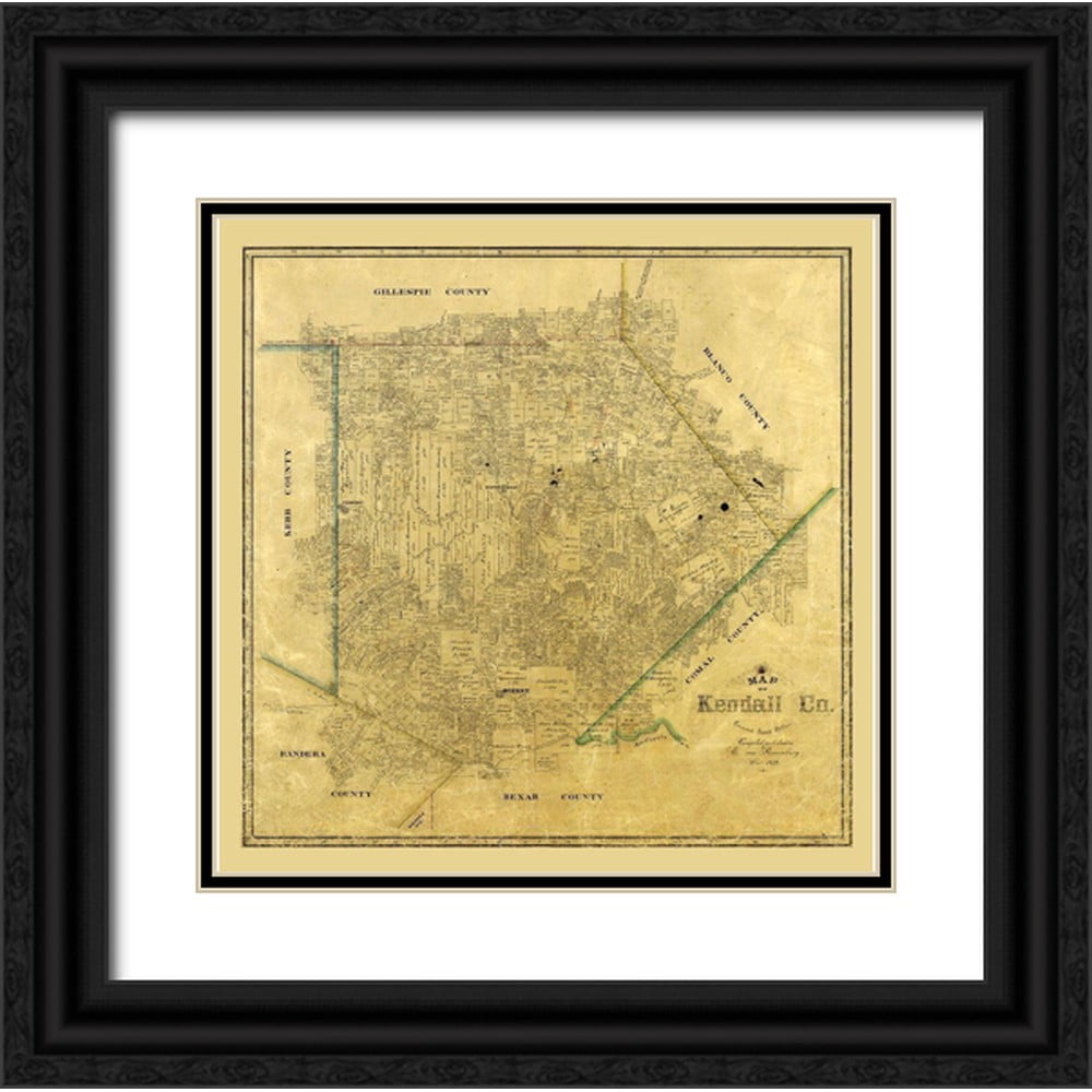 Rosenberg 15x15 Black Ornate Wood Framed with Double Matting Museum Art ...