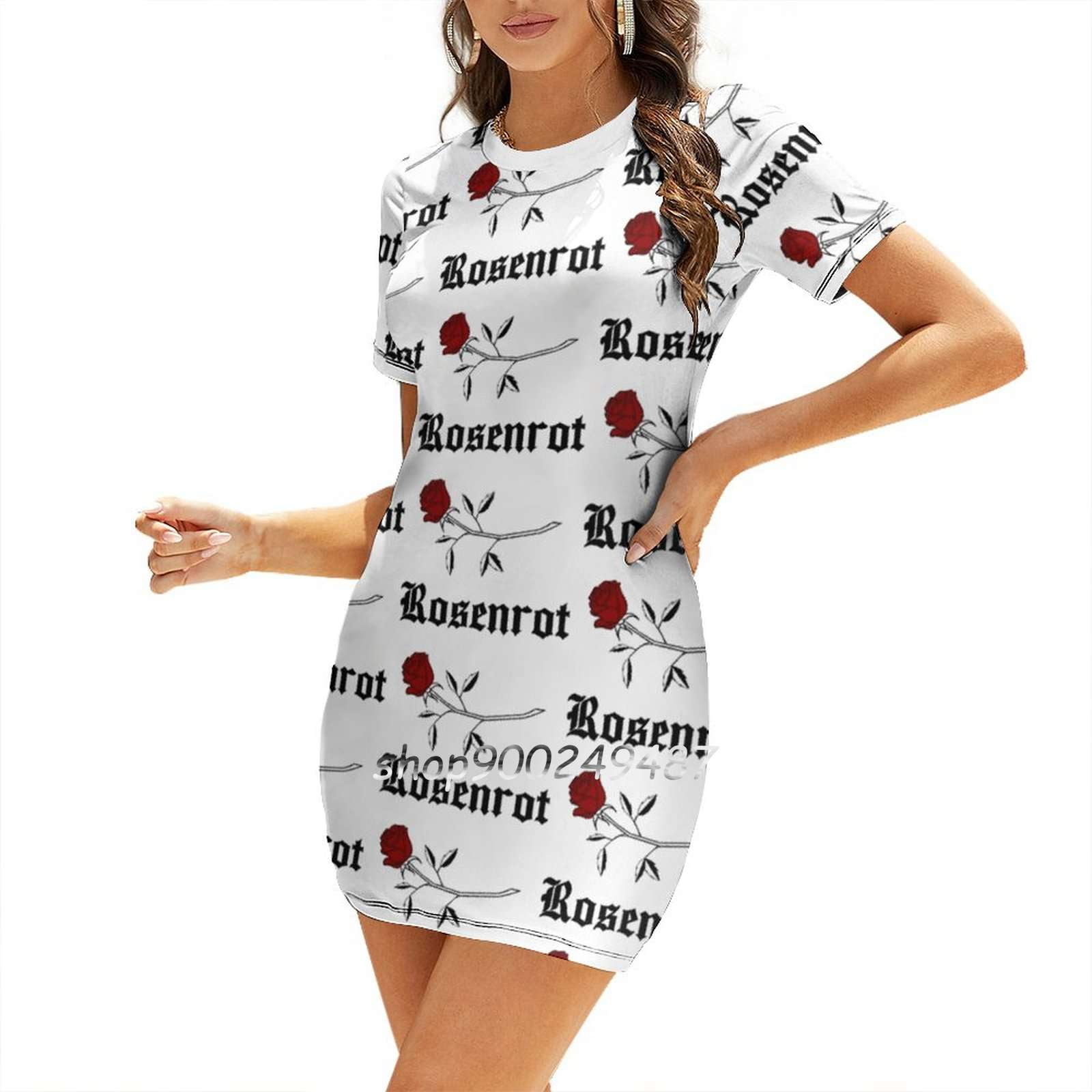 Rosenrot-Black Flare Dress Square Neck Dress Elegant Female Fashion ...