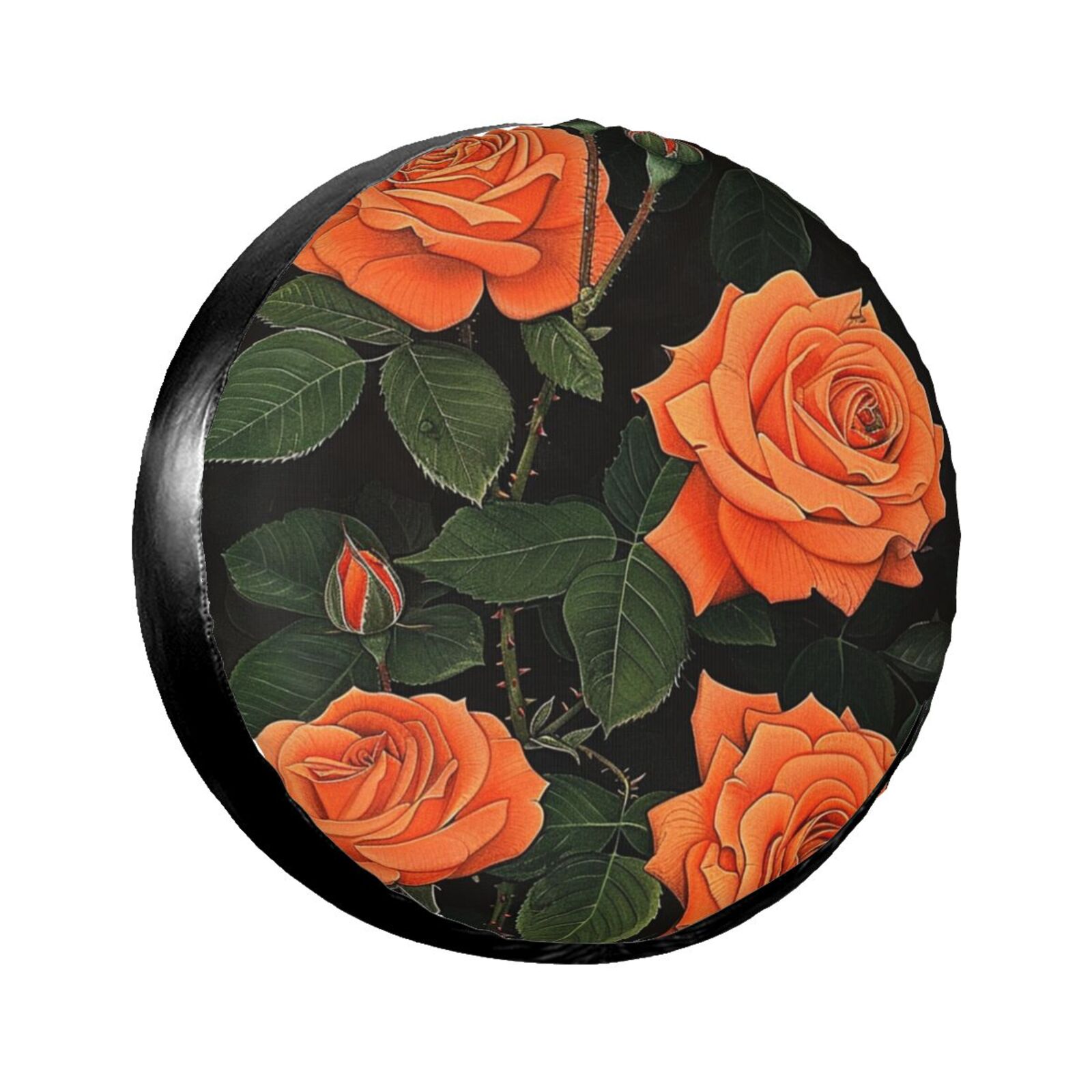 Roses Against Dark Background Weatherproof tire protection cover spare tire cover, suitable for ...