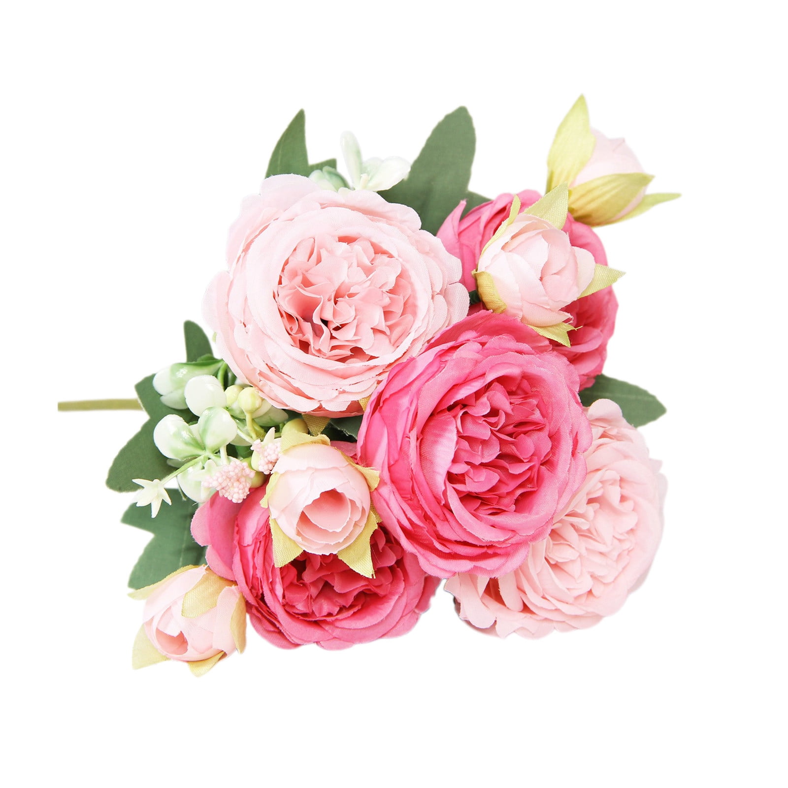 Roses Artificial Flowers Pink Bouquets Box Set for DIY Bridal Wedding ...