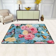 Well Woven Verdant Vines Modern Damask Border Rug Oriental Floral Area ...