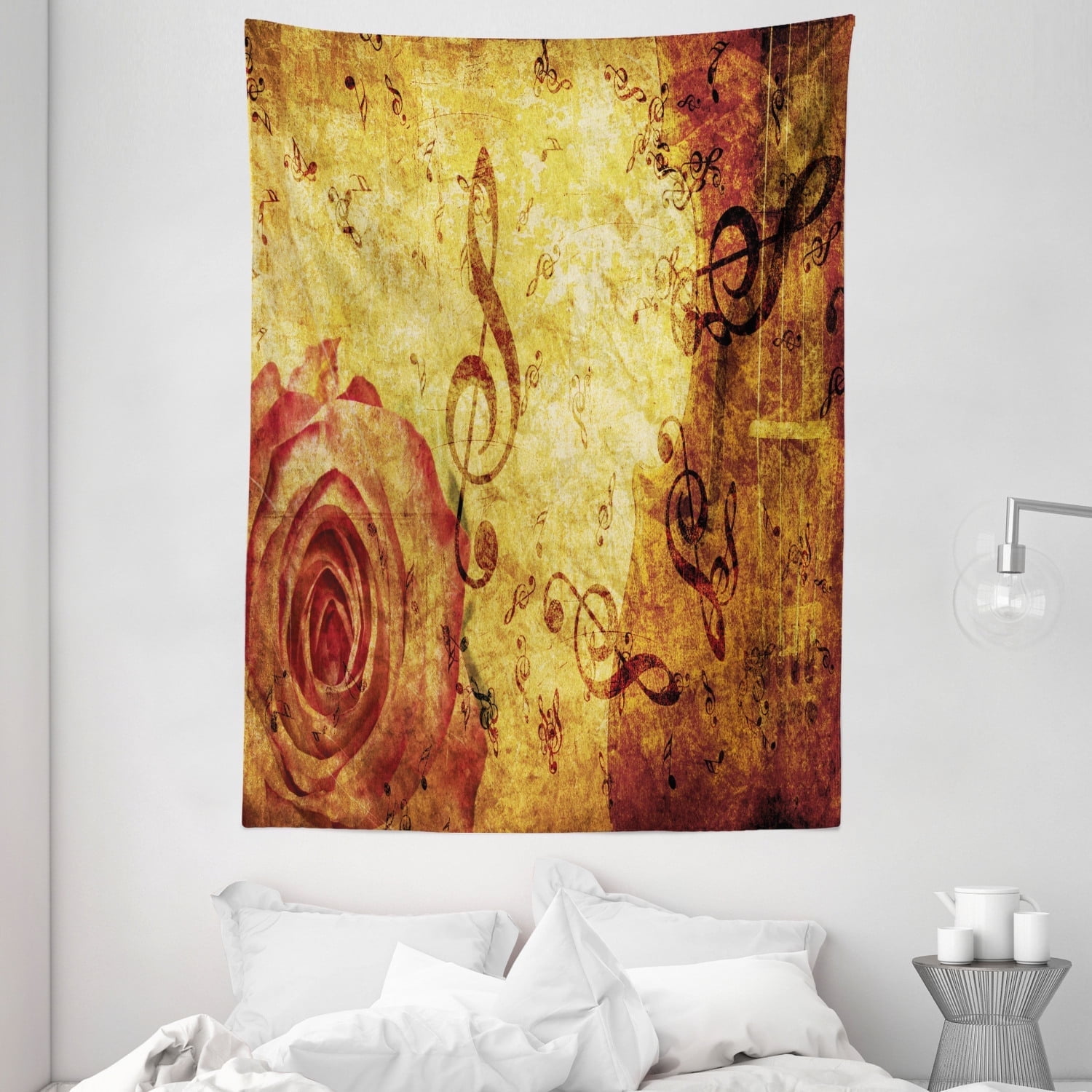 Roses Decorations Wall Hanging Tapestry, Old-Fashioned Design with a ...