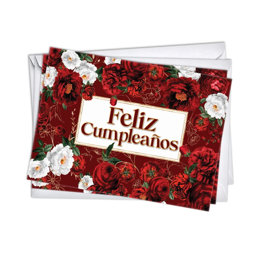 Roses Espa?ol Spanish Birthday Cards | 1 Pack Single (5x7) - Walmart.com