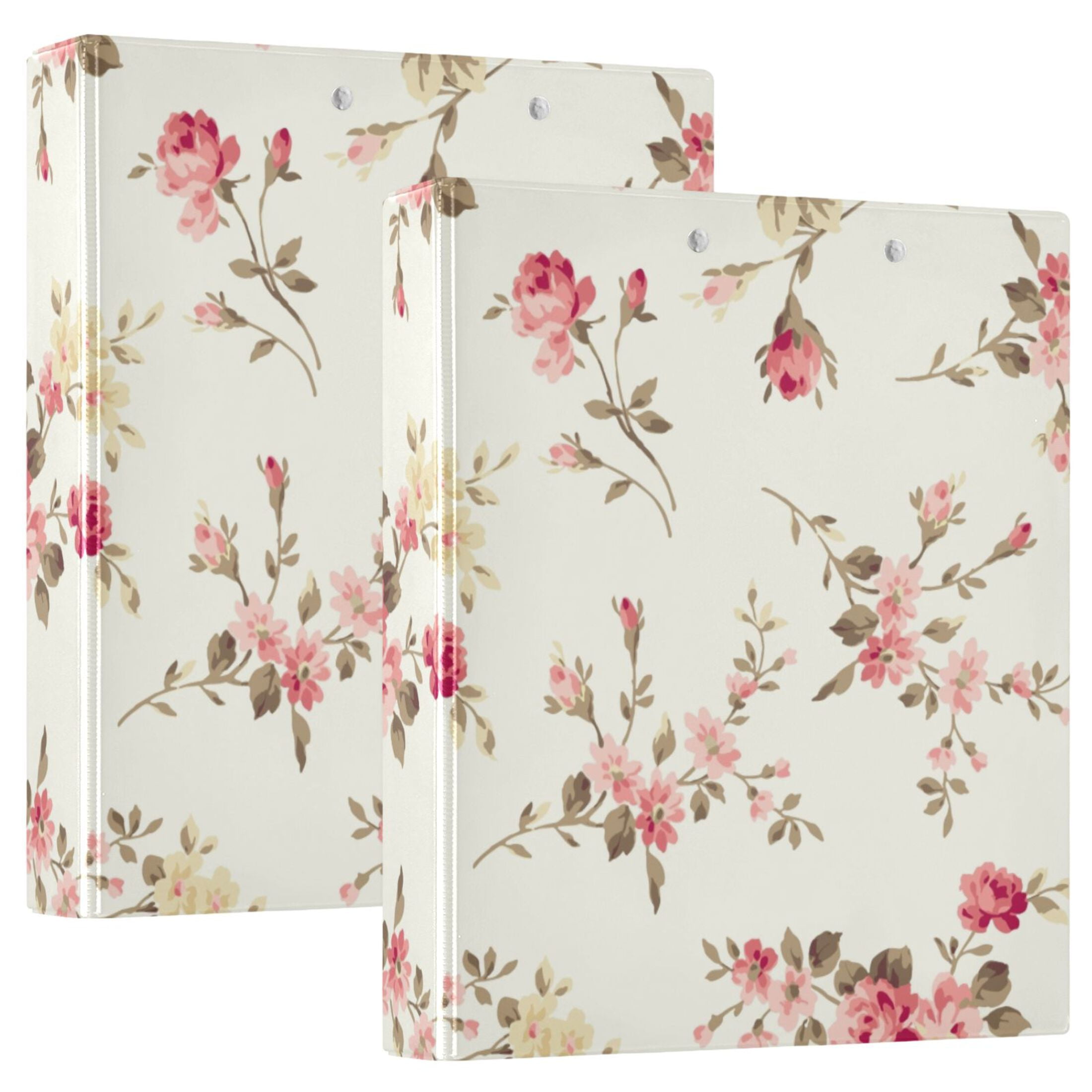 Roses Flowers Hardcover 3 Ring Binder 1.5 inch Round Rings with ...