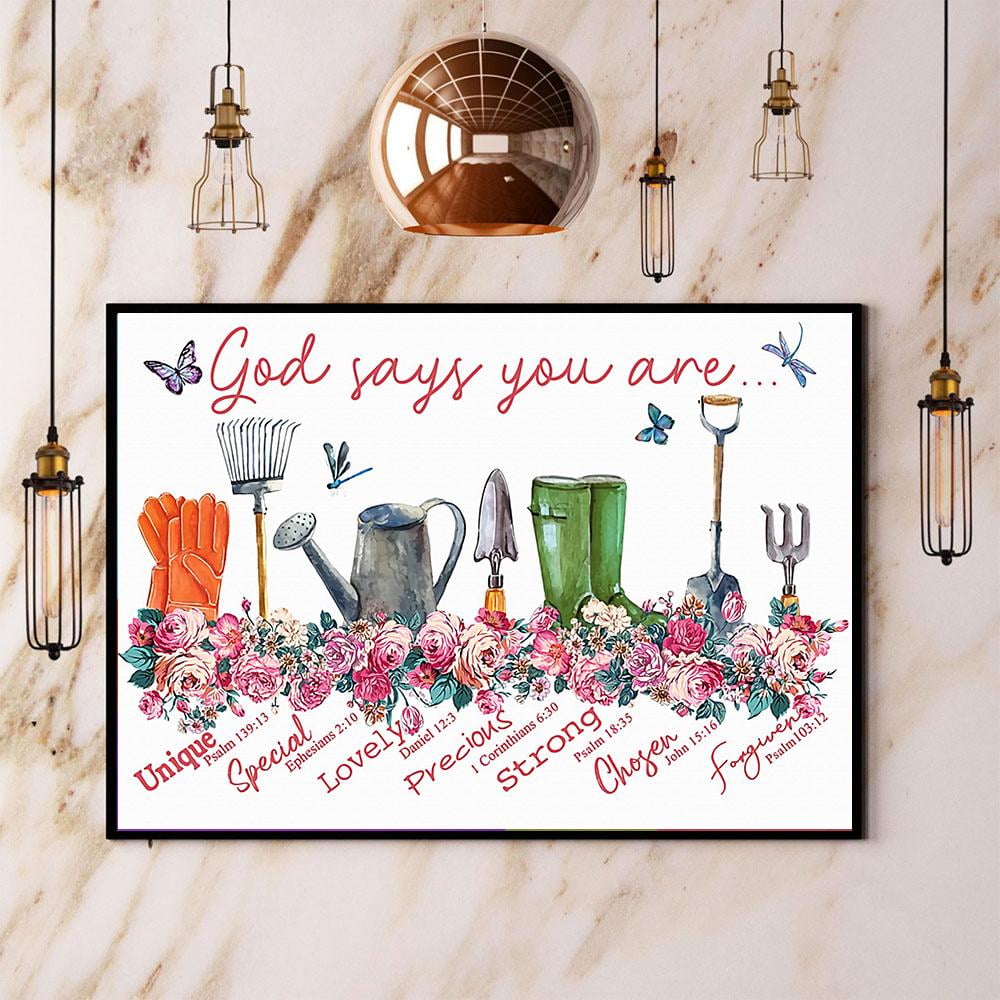 Roses Gardening God Says You Are Paper Poster No Frame Matte Wall Art ...
