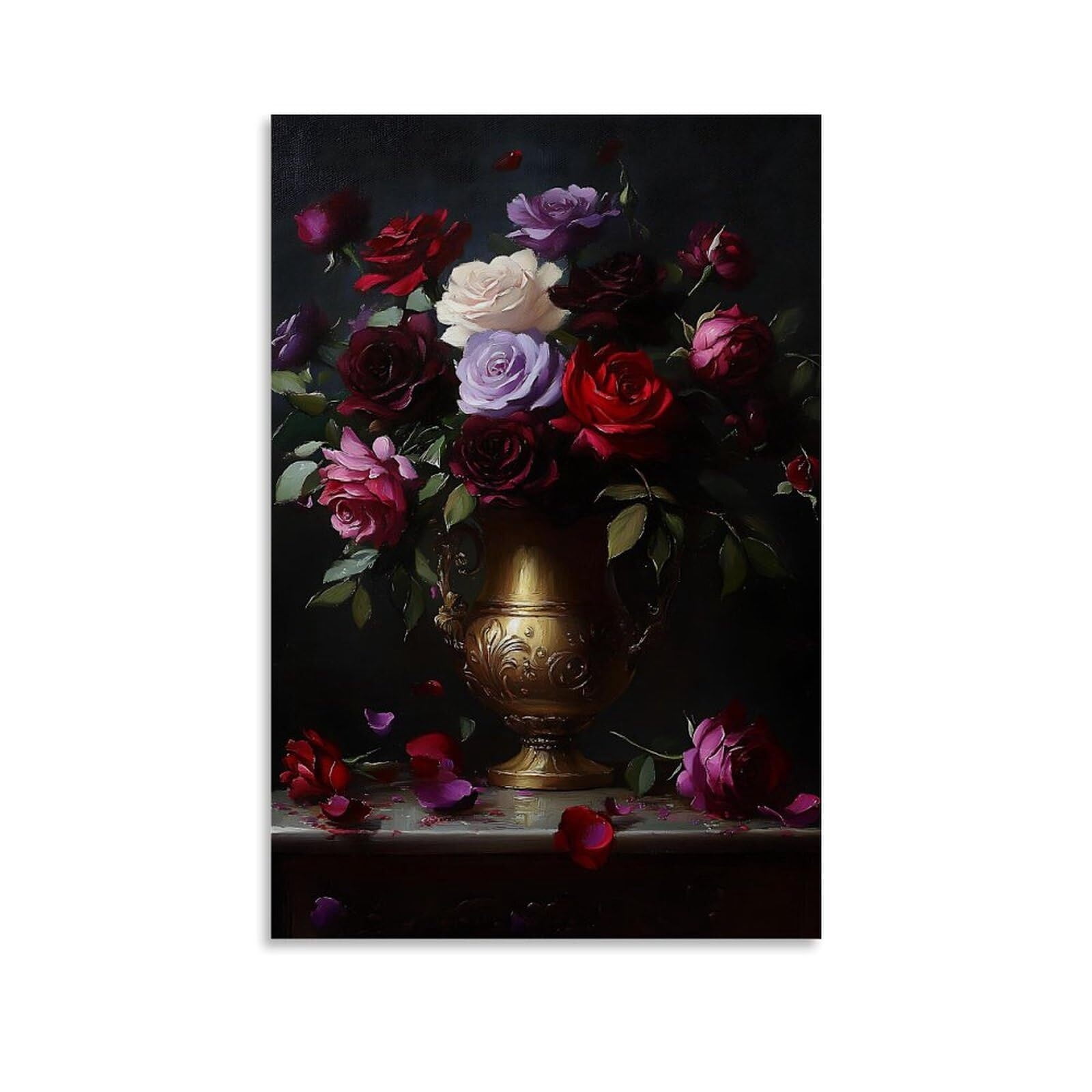 Roses Gothic Wall Art Print Dark Academia Decor Poster Witchy Art ...