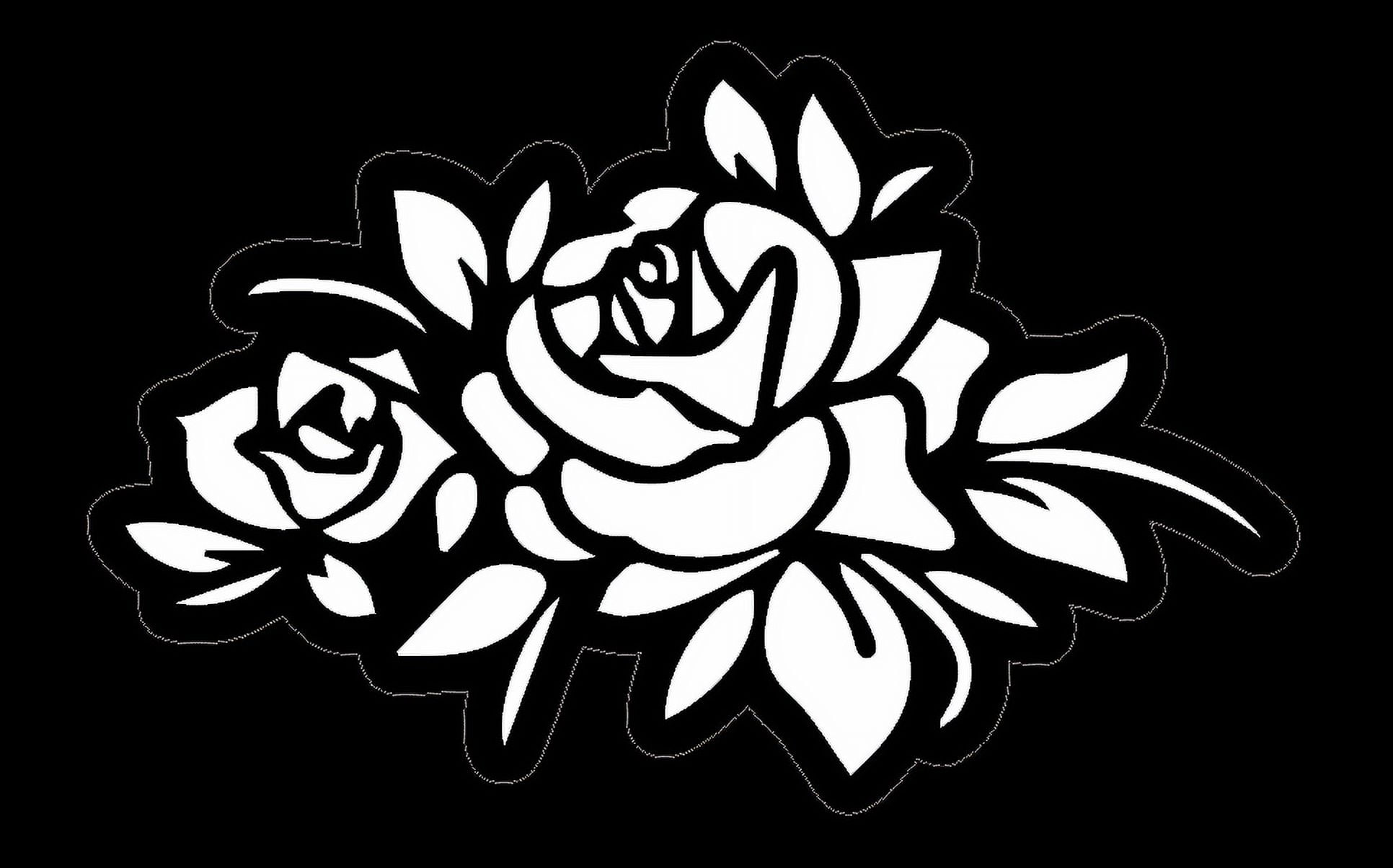 Roses with Leaves, Car Stickers for Women, Flower Car Decals Bumper ...