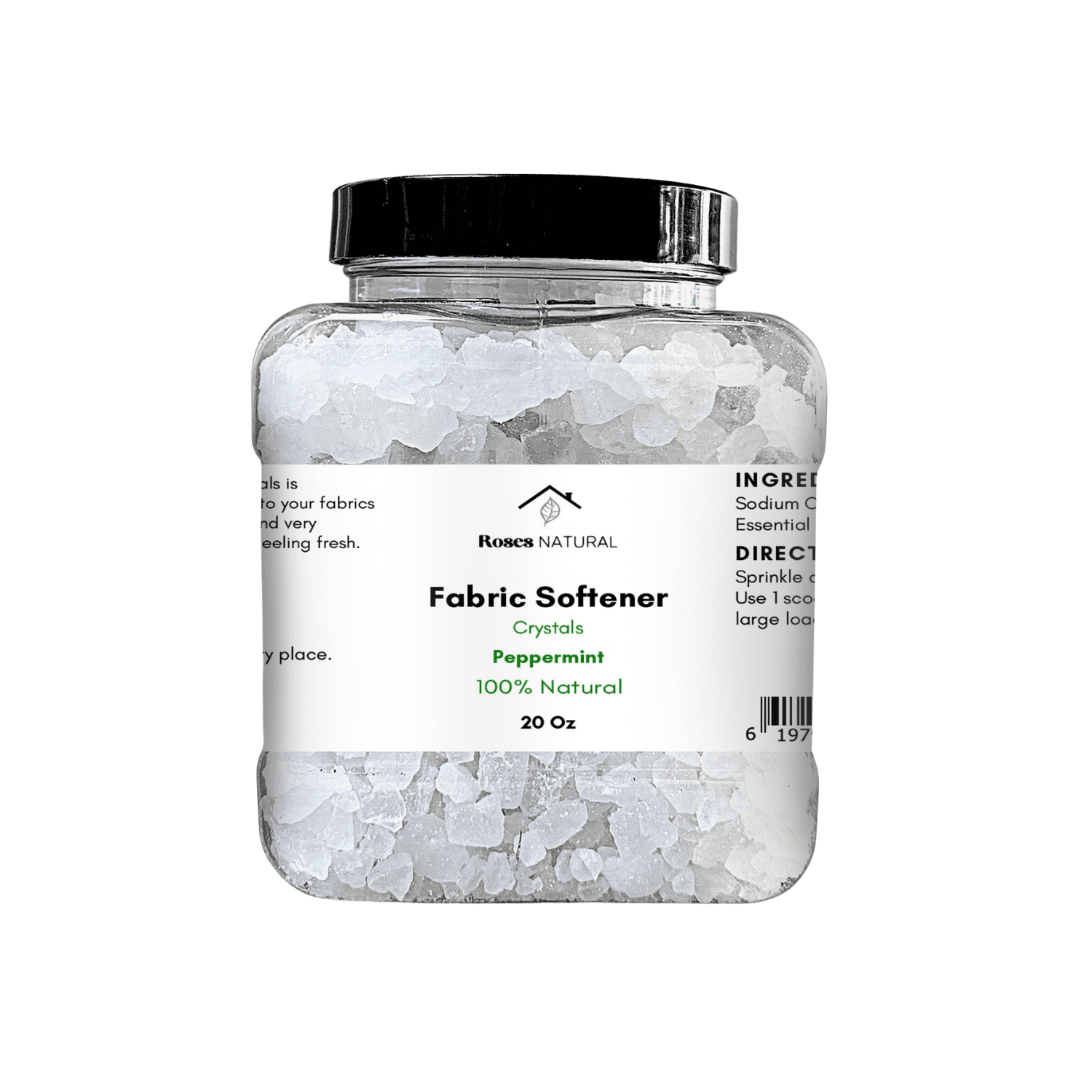 Roses Natural Fabric Softener Crystals, Peppermint 20 Oz - Walmart.com
