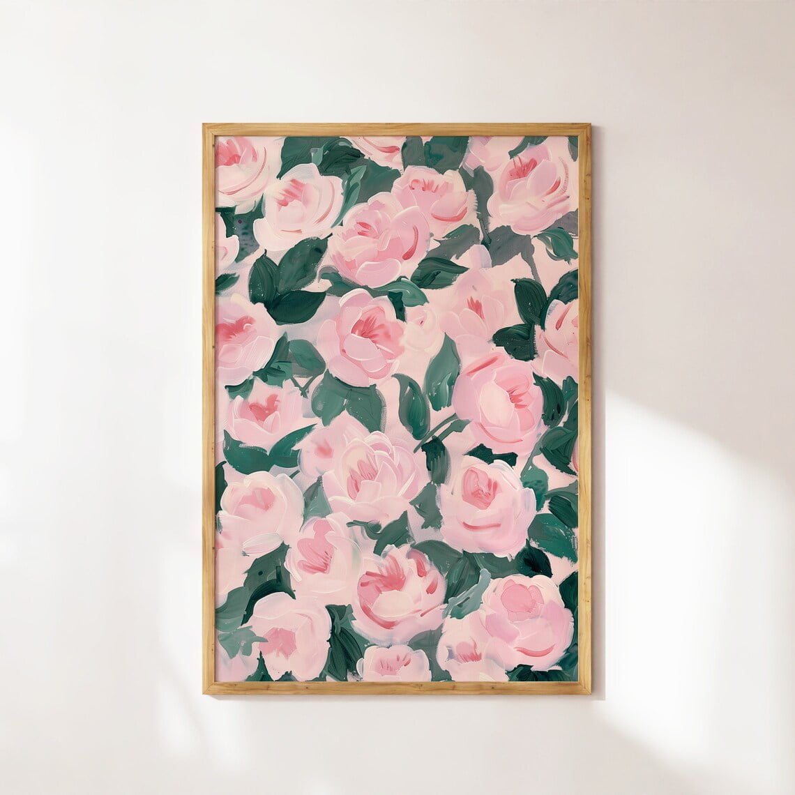 Roses Painting, Coquette Room Decor, Preppy Pink Bedroom Art, Christian ...