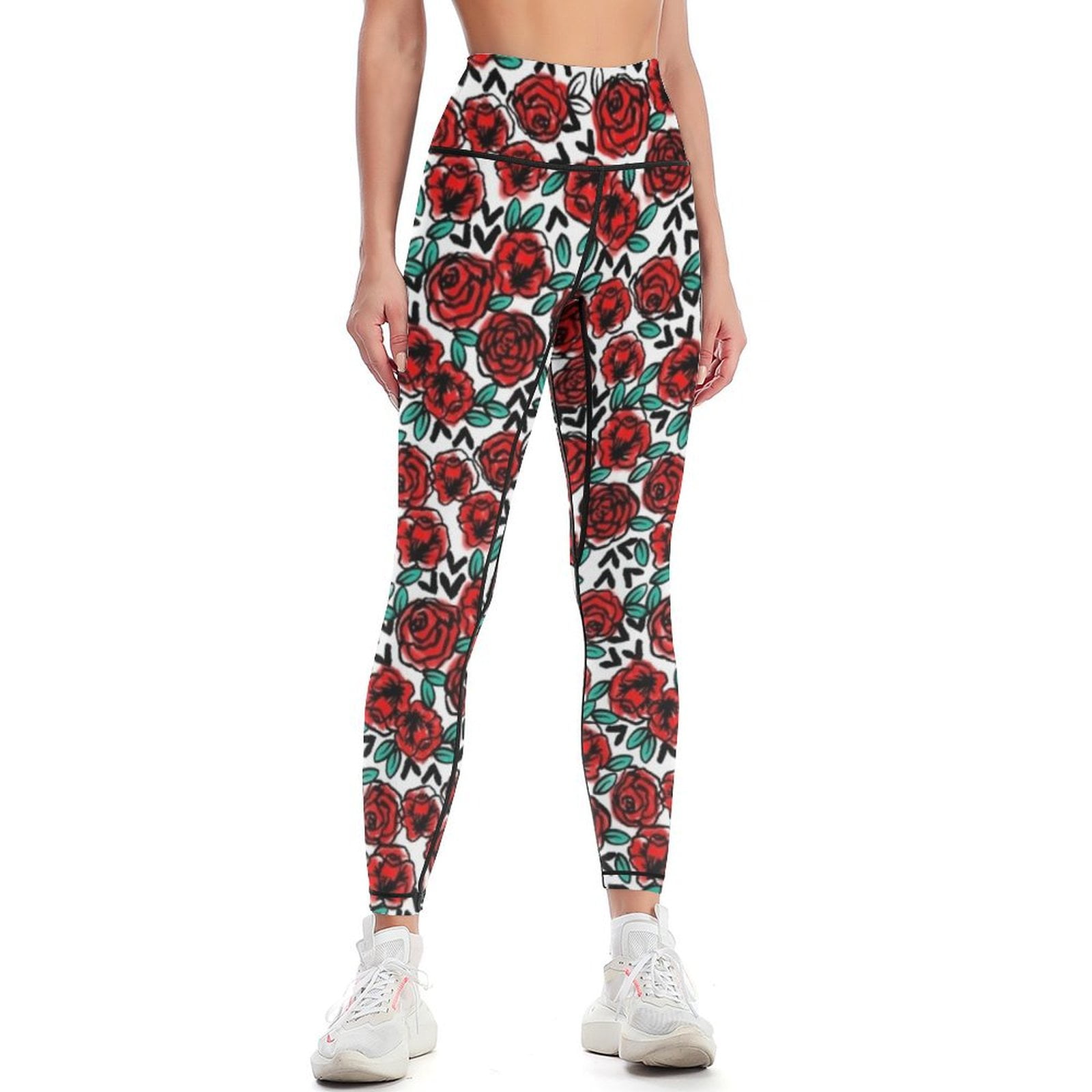 Roses - Red by Andrea Lauren Leggings Women's gym Women sportwear woman ...