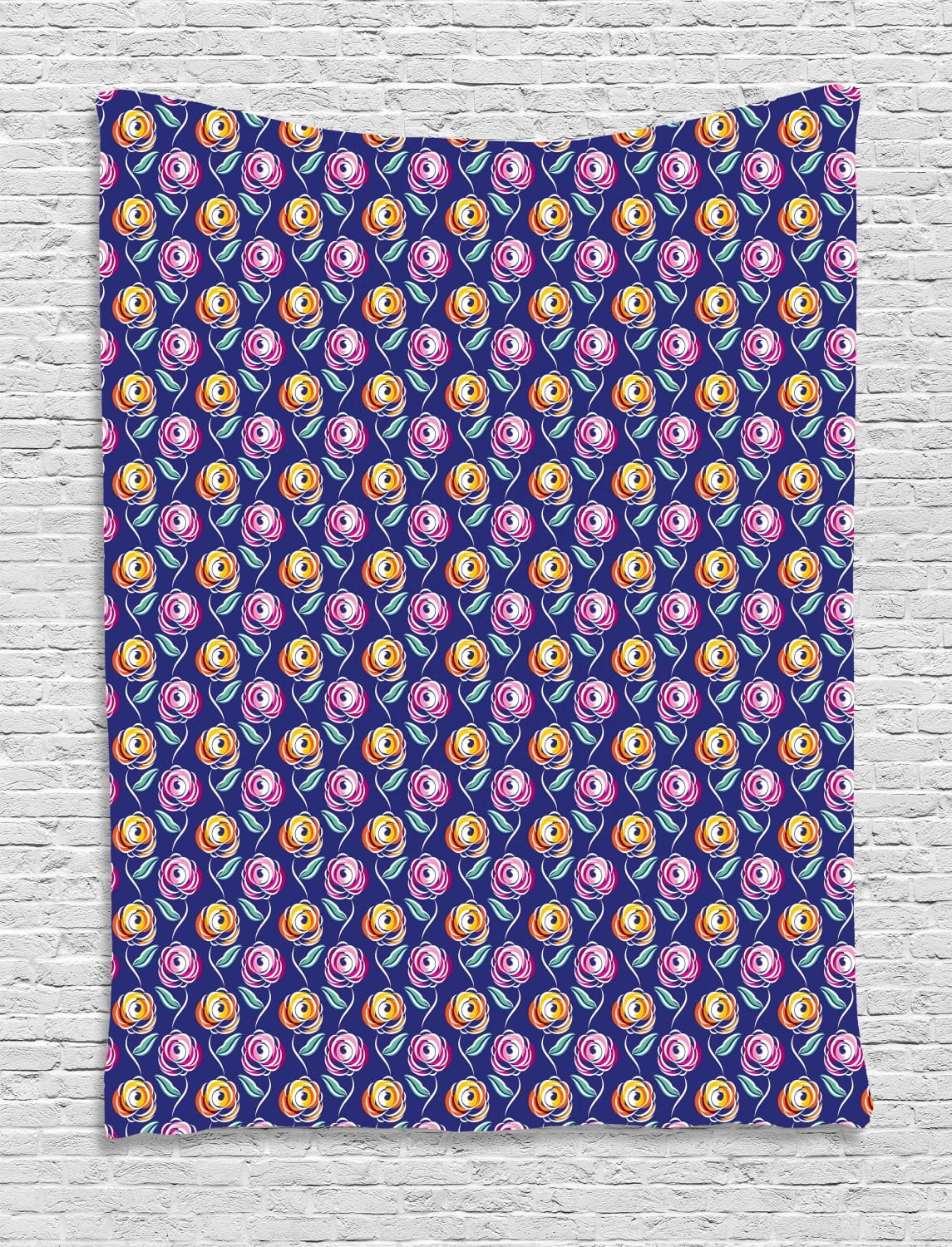 Roses Tapestry, Repeating Pattern Graphic with Abstract Designed ...