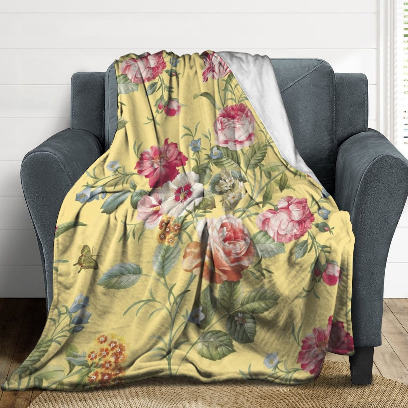 Roses Throw Blanket,Super Soft Warm Plush Blankets and Throws ...