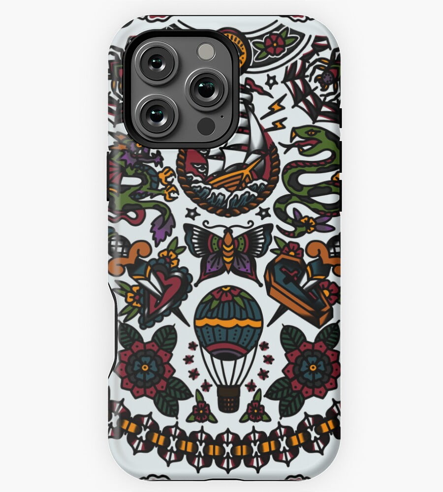 Roses Traditional Front Tattoo Flash GA10940 Phone Case for iPhone 11 ...