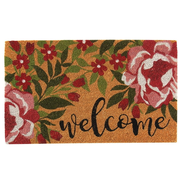 Roses Welcome Coir Mat - Walmart.com