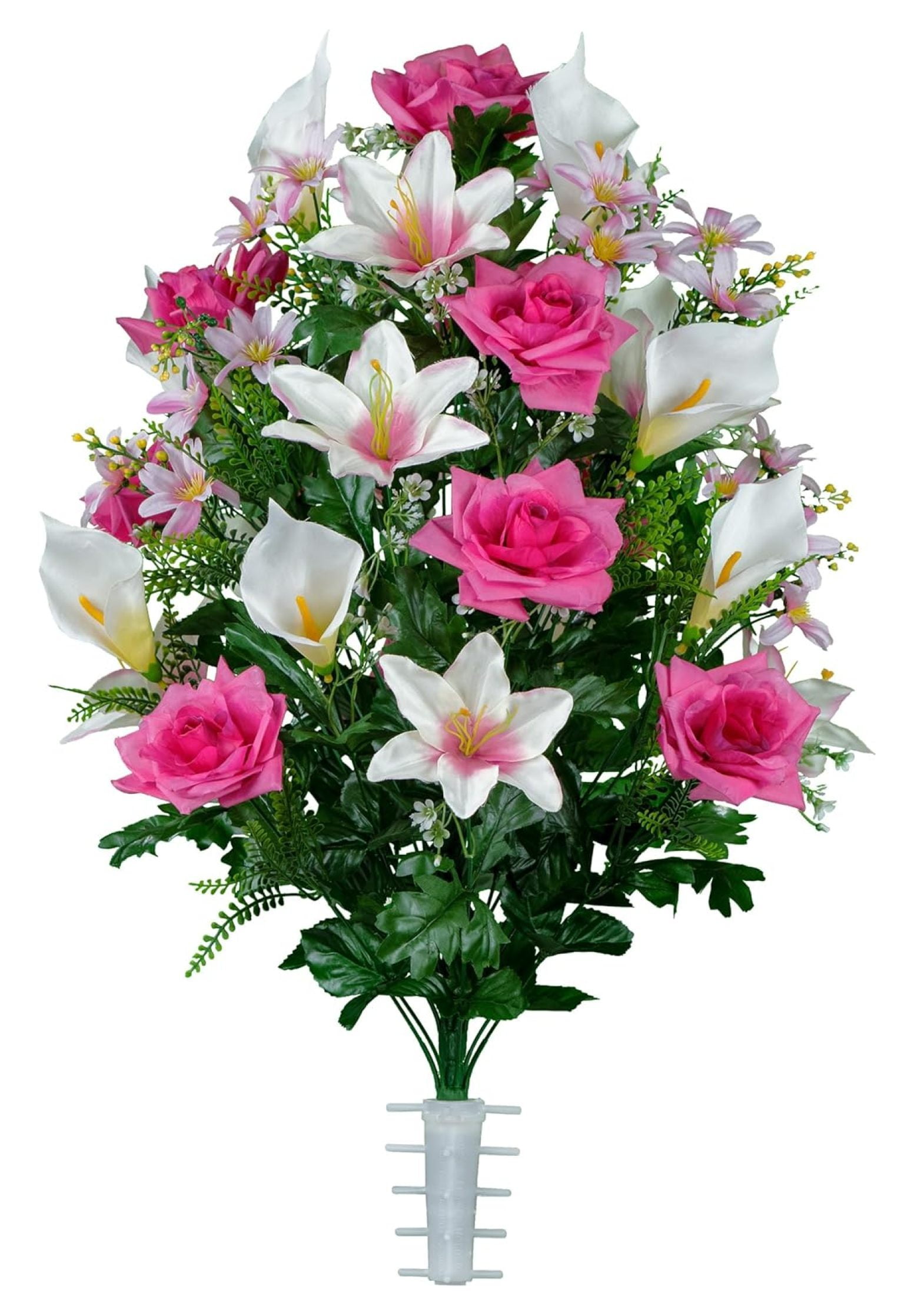 Roses, White Lily & Calla Lilies - 36 Flowers in Bouquet - Keeomi ...