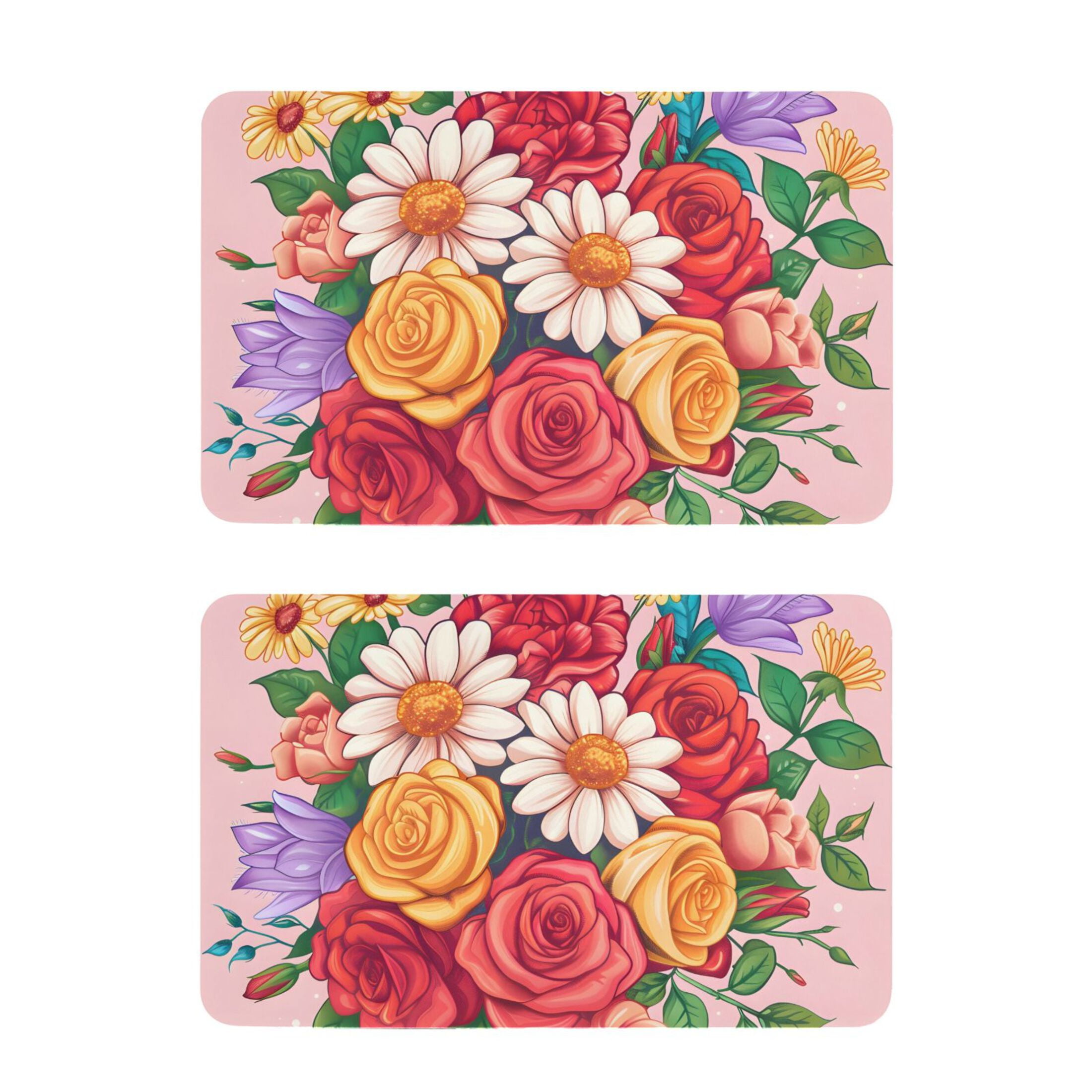 Roses and Daisy Flower Fridge Magnets Sticker Refrigerator Magnetic ...