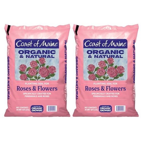 Roses and Flowers, 20qt (Pack of 2) Organic and Natural Planting Soil ...