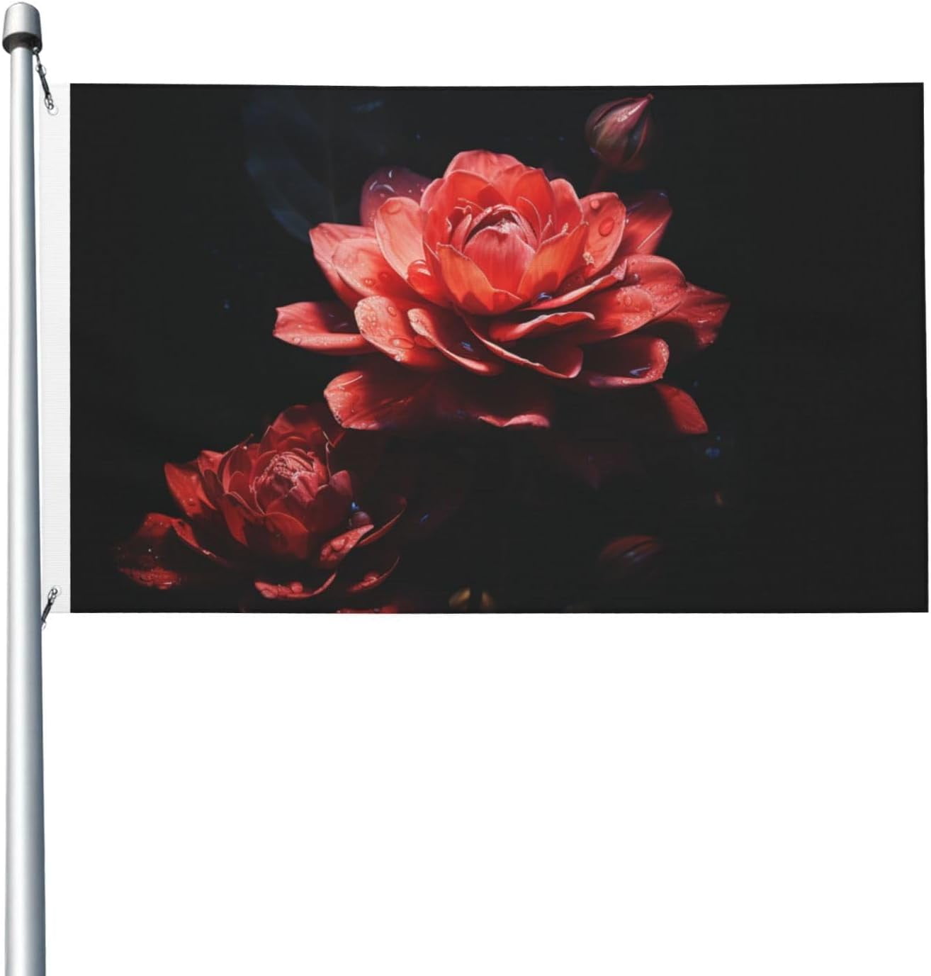 Roses in the dark Flag 4.85x8 ft Flags for Outside Funny Banner Garden ...