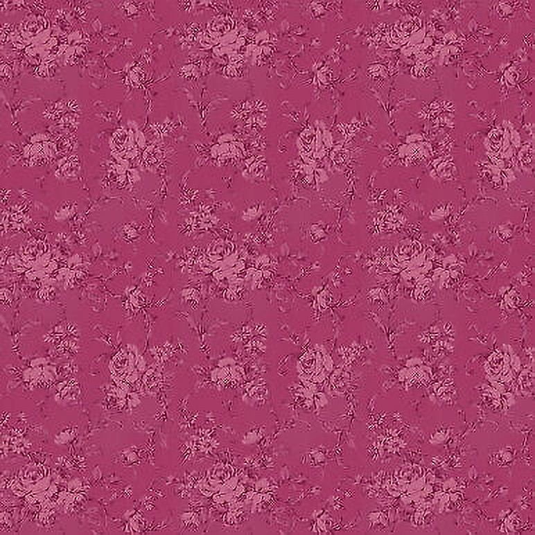Roses for You Ruru Dark Pink Tonal Rose 2420 15B by Quilt Gate Sold by ...