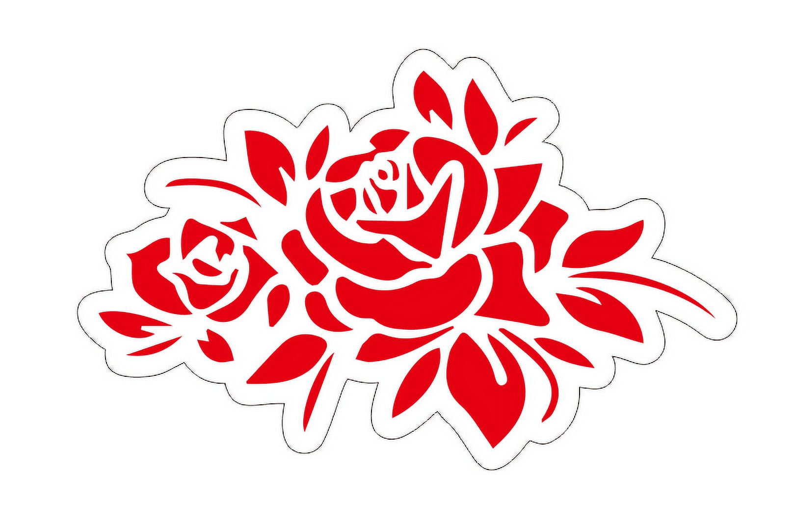 Roses with Leaves, Sexy Car Decals for Men Women, Flower Car Decals Car ...