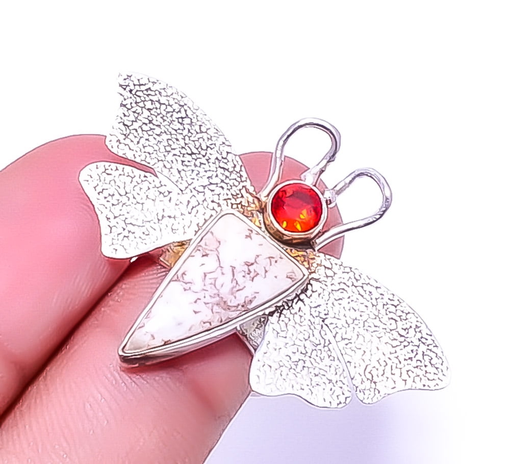 Rosetta Jasper & Garnet 925 Sterling Silver Designer Butterfly Ring ...