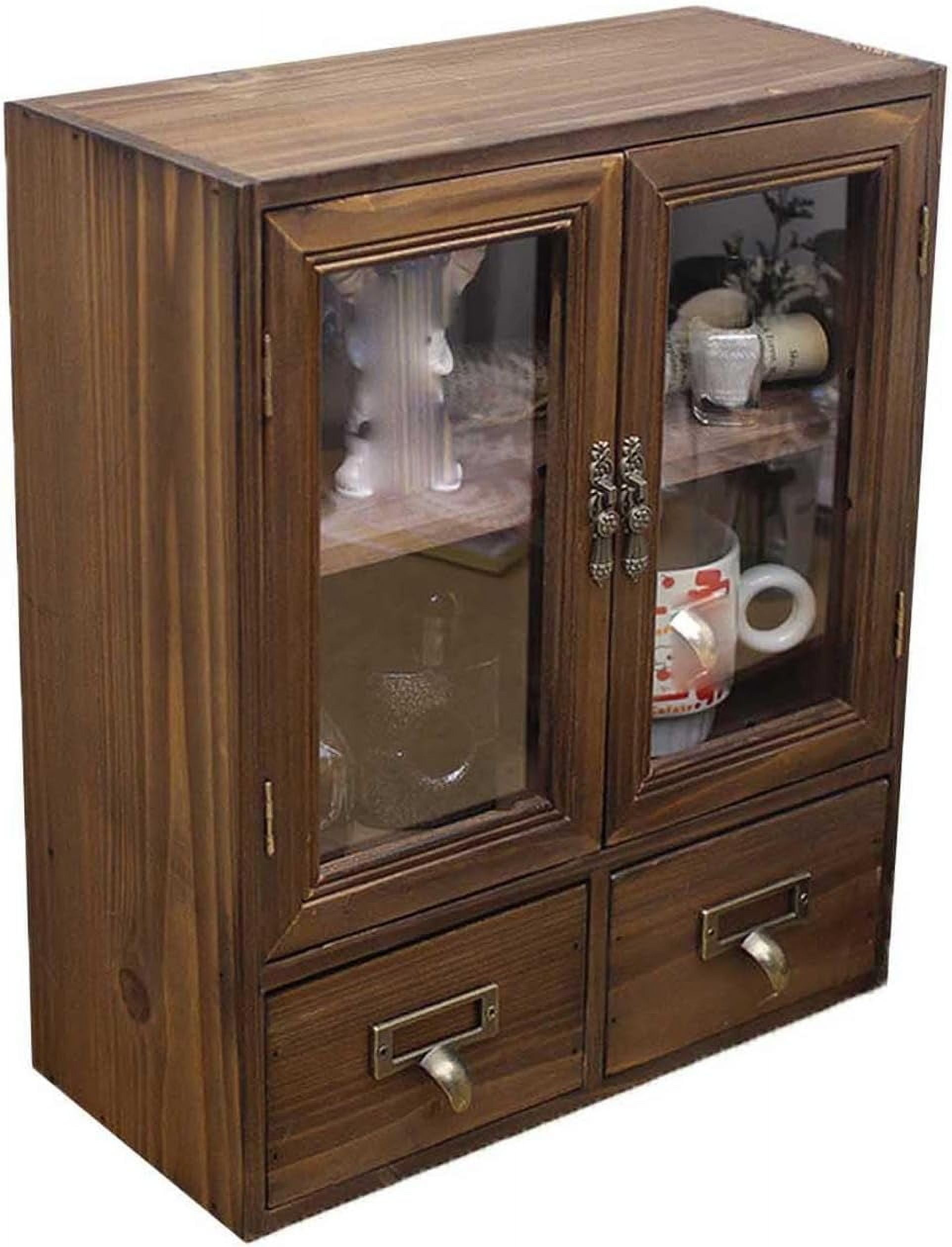 Rosetta Mini Countertop Country Vintage Locker, Wall-Mounted Wood ...
