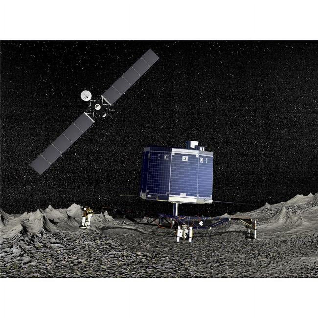 Rosetta Probe Above & Comet 67P Churyumov-Gerasimenko with Philae ...