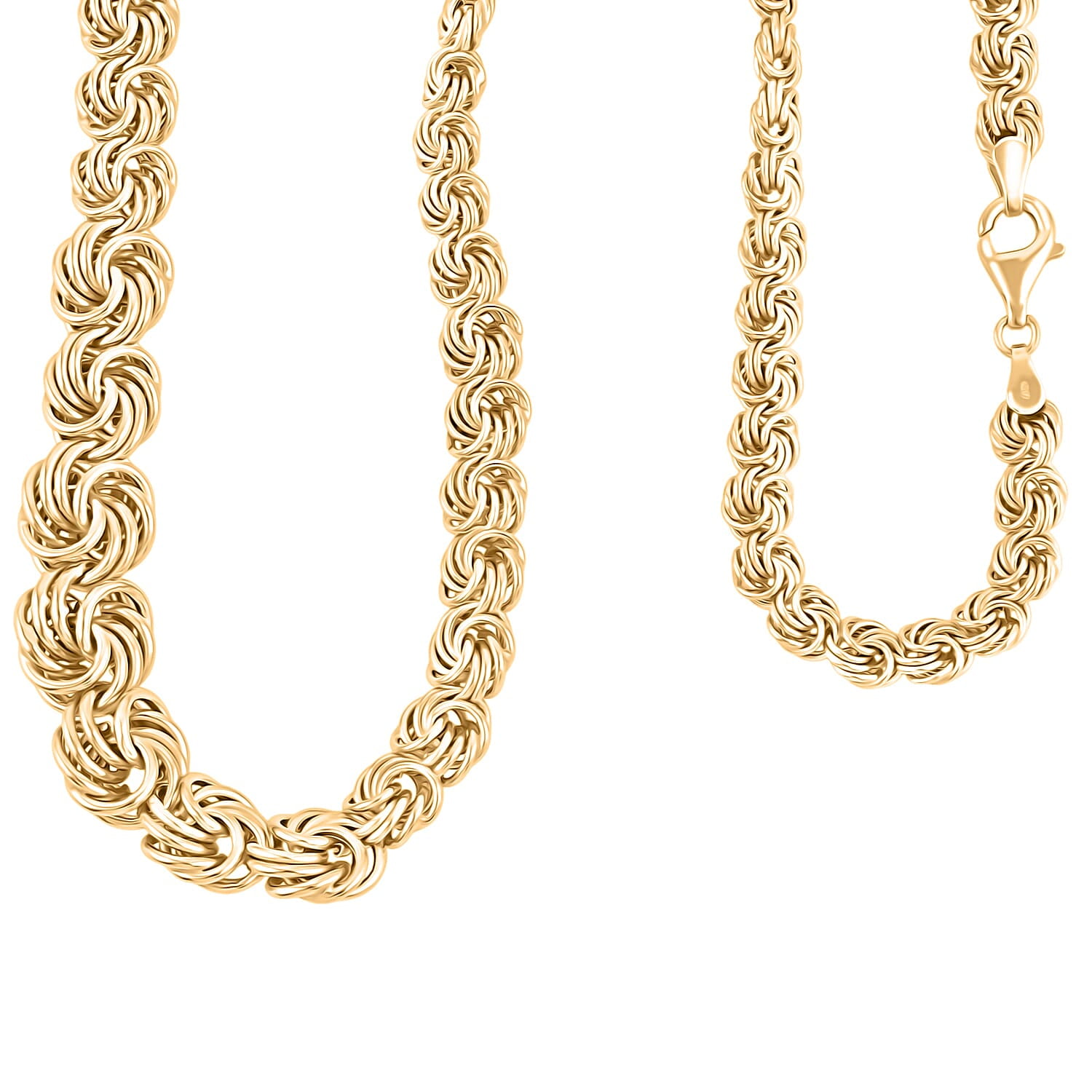 Rosetta Scalare Chain Necklace in 10K Yellow Gold 13 Grams 18 Inches ...
