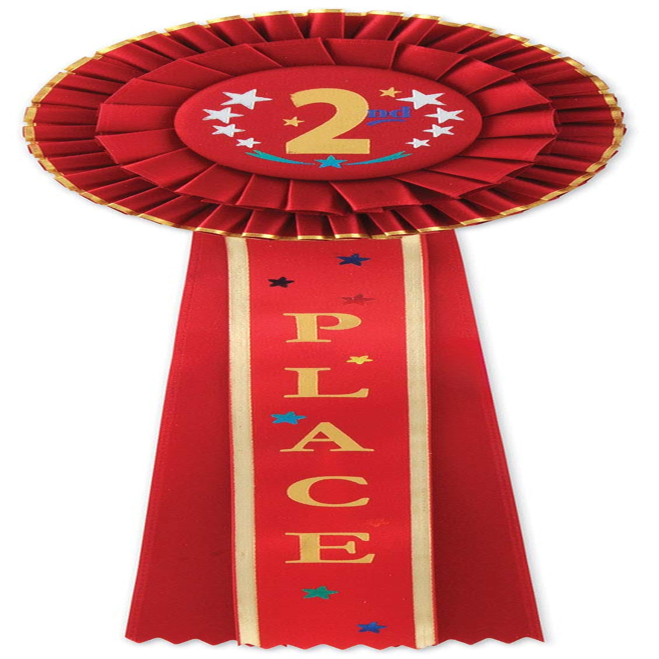 Rosette Champion Ribbon - Celebrate Your Victory with this Deluxe 2nd ...