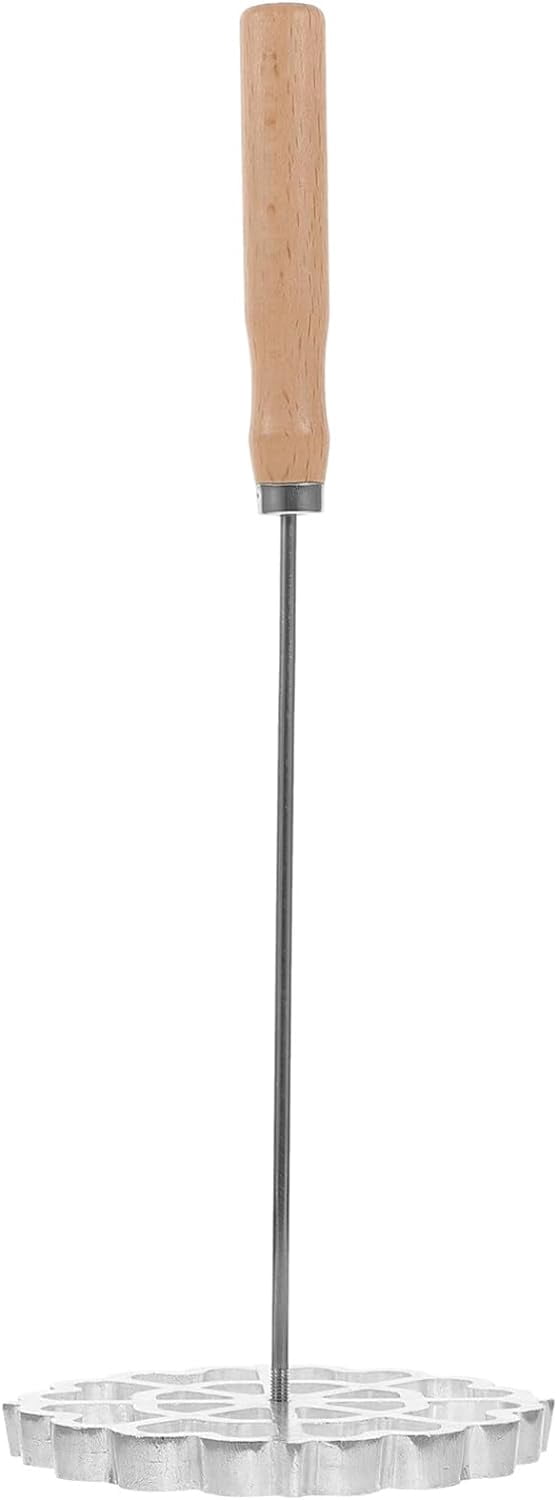 Rosette Timbale Set Aluminum Waffle Molds with Wood Handle Nonstick ...