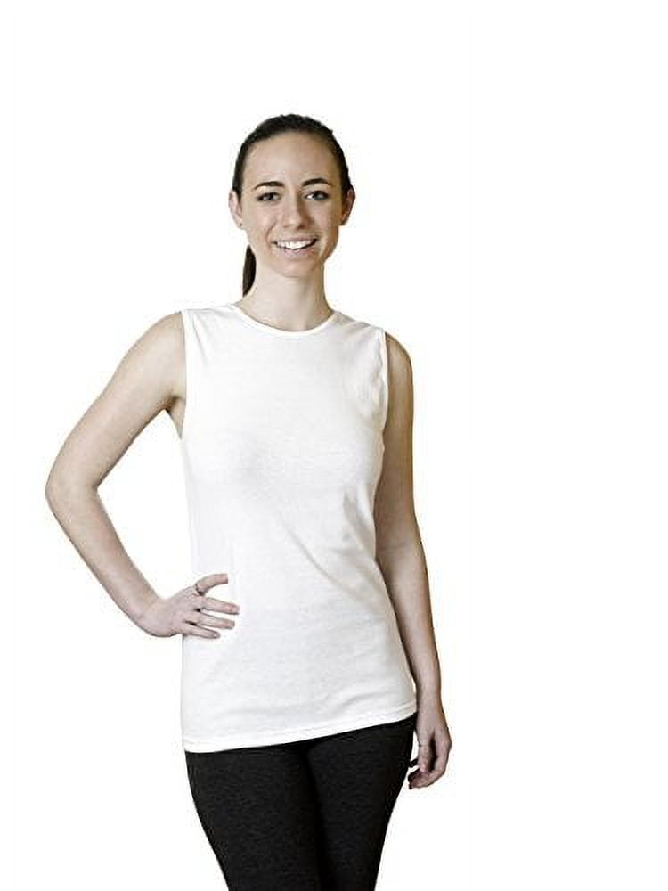Rosette Women’s Sleeveless Undershirt - Cotton – High Neck, Full ...