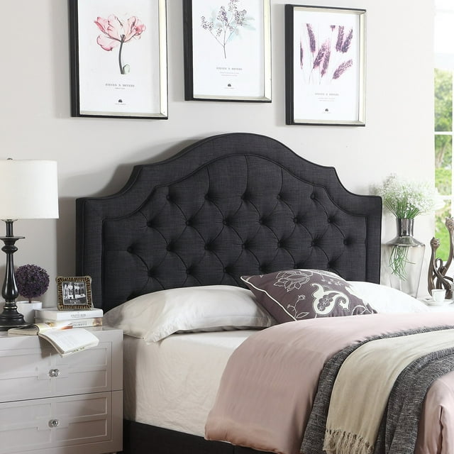 Rosevera Angelo Diamond Tufted Upholstery Panel Bed - Walmart.com