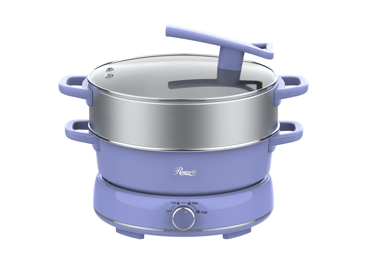 Rosewill 12.7 QT Electric Hot Pot with Multiple Functions, Split Design ...
