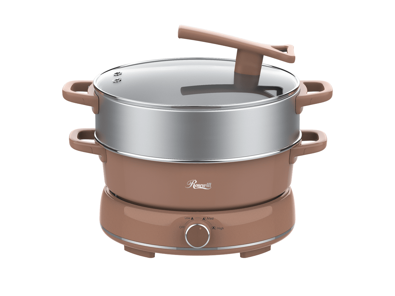 Rosewill 12.7 QT Electric Hot Pot with Multiple Functions, Split Design ...