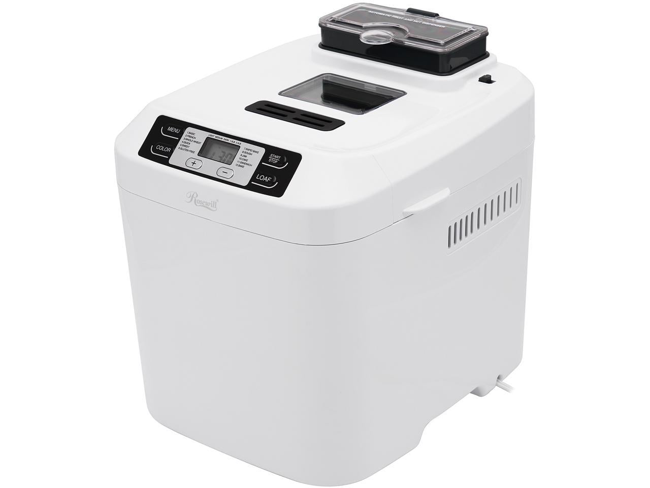 Rosewill 2-Pound Programmable Bread Maker with Automatic Nut Dispenser ...