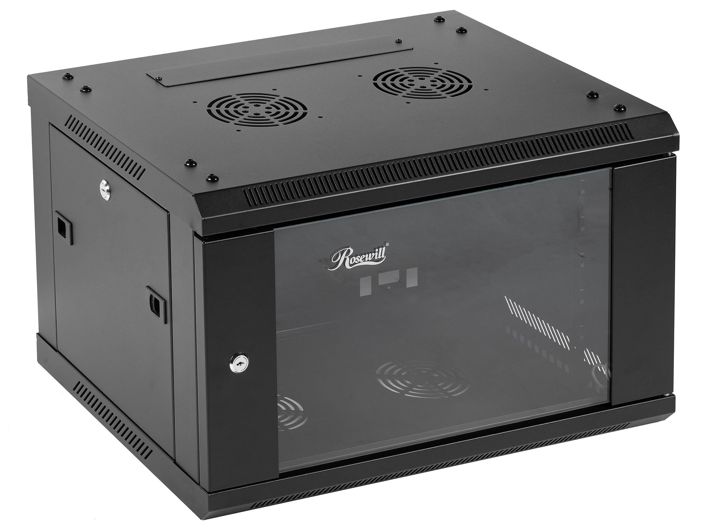 Rosewill 6U Server Rack Enclosure with Glass Door, Locks, & Removable ...