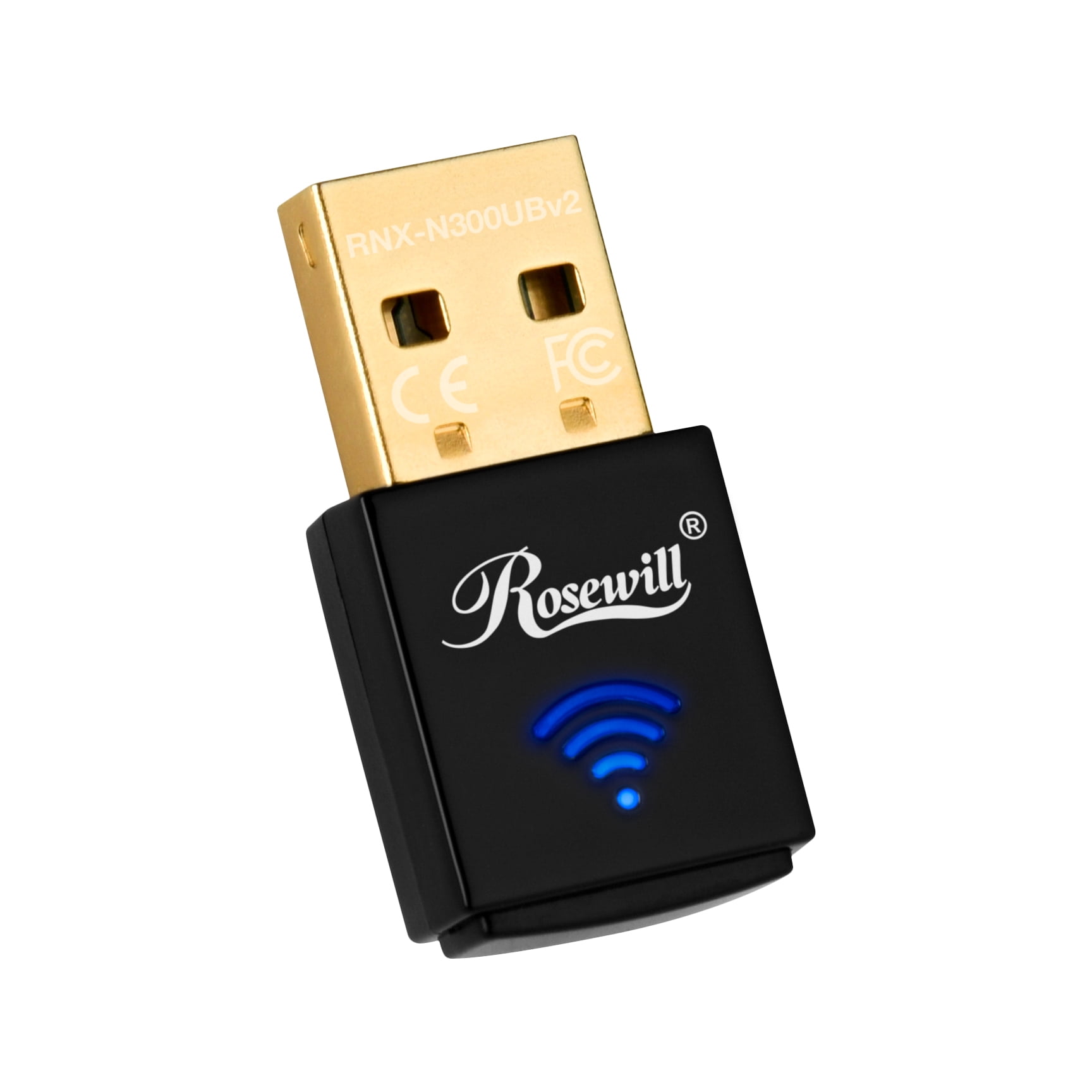 Rosewill N300 Wireless USB Wi-Fi Adapter, 300 Mbps Data Rate, USB 2.0 ...