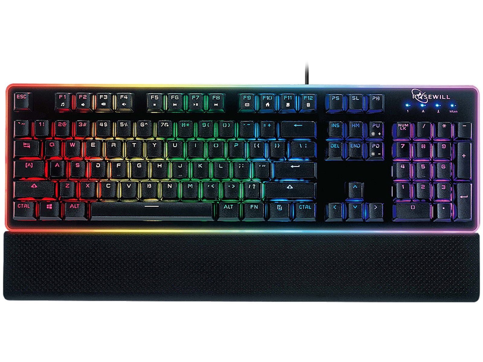 Rosewill NEON K51B Wired Mechanical Gaming Keyboard, Hybrid Membrane ...