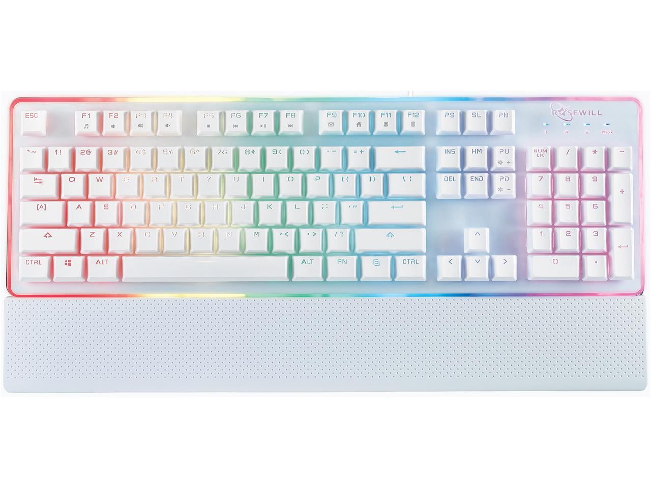 Rosewill NEON K51W Wired Mechanical Gaming Keyboard, Hybrid Membrane ...