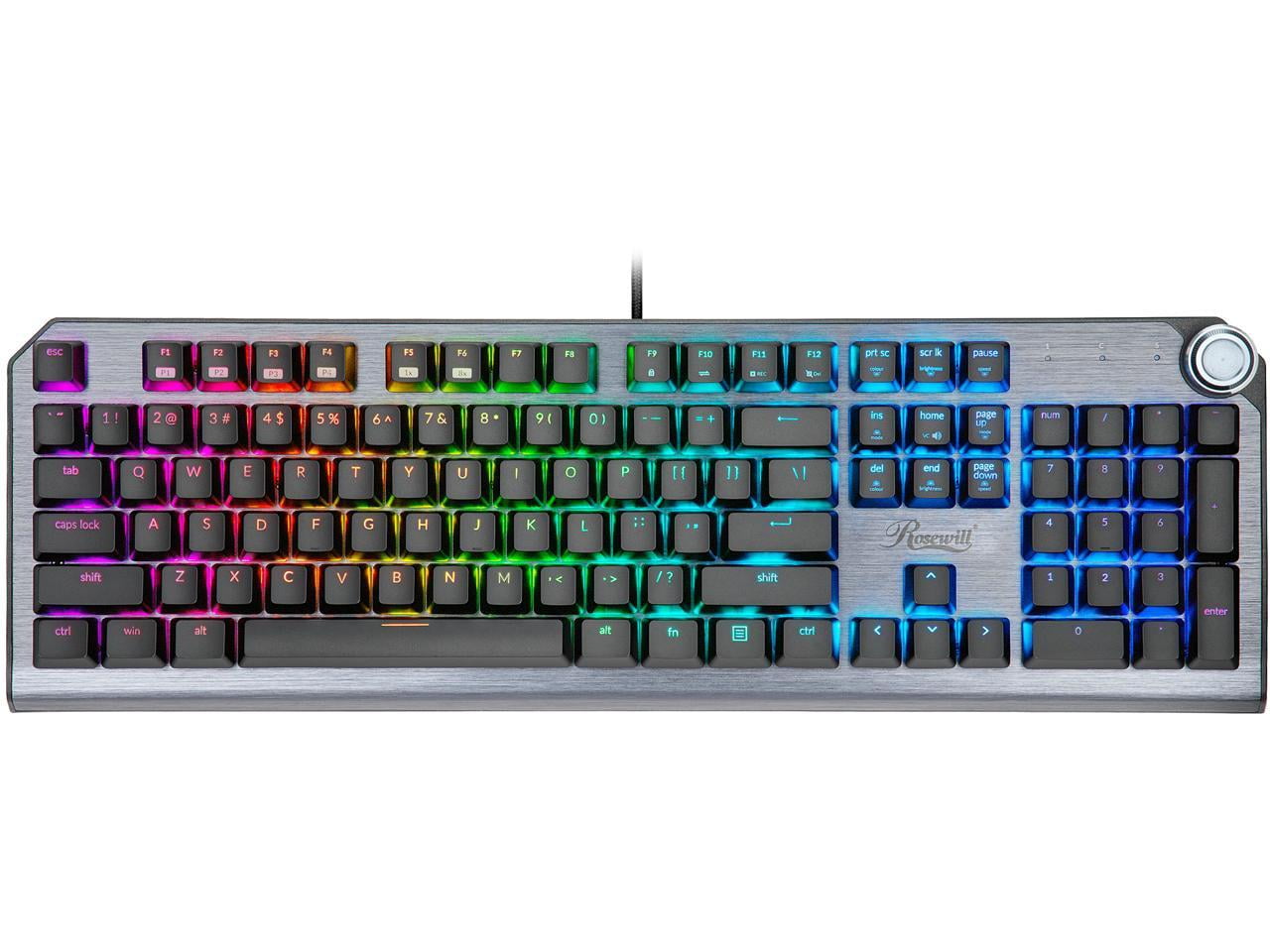 Rosewill NEON K91 RGB Wired Mechanical Gaming Keyboard, Kailh Blue ...