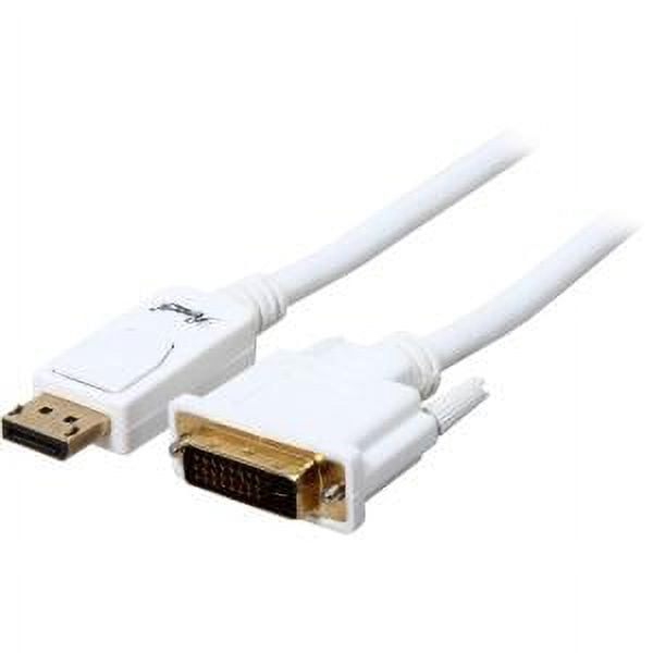 Rosewill RCDC-14006 - 6ft White DP to DVI Monitor Wire, 28 AWG, Male to ...