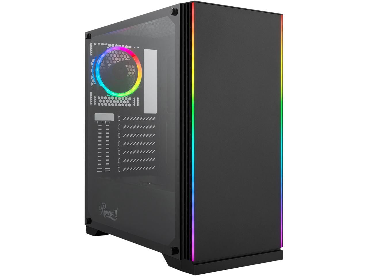 Rosewill ZIRCON I ATX Mid Tower PC Case, RGB Fan & LED, 240mm AIO, PSU ...