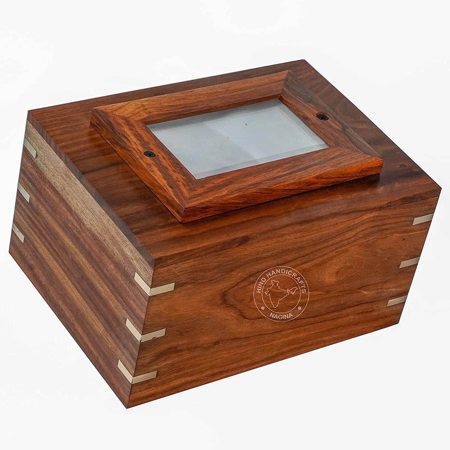 Rosewood Brass Inlaid Wooden Cremation Urns for Human Ashes Adult ...